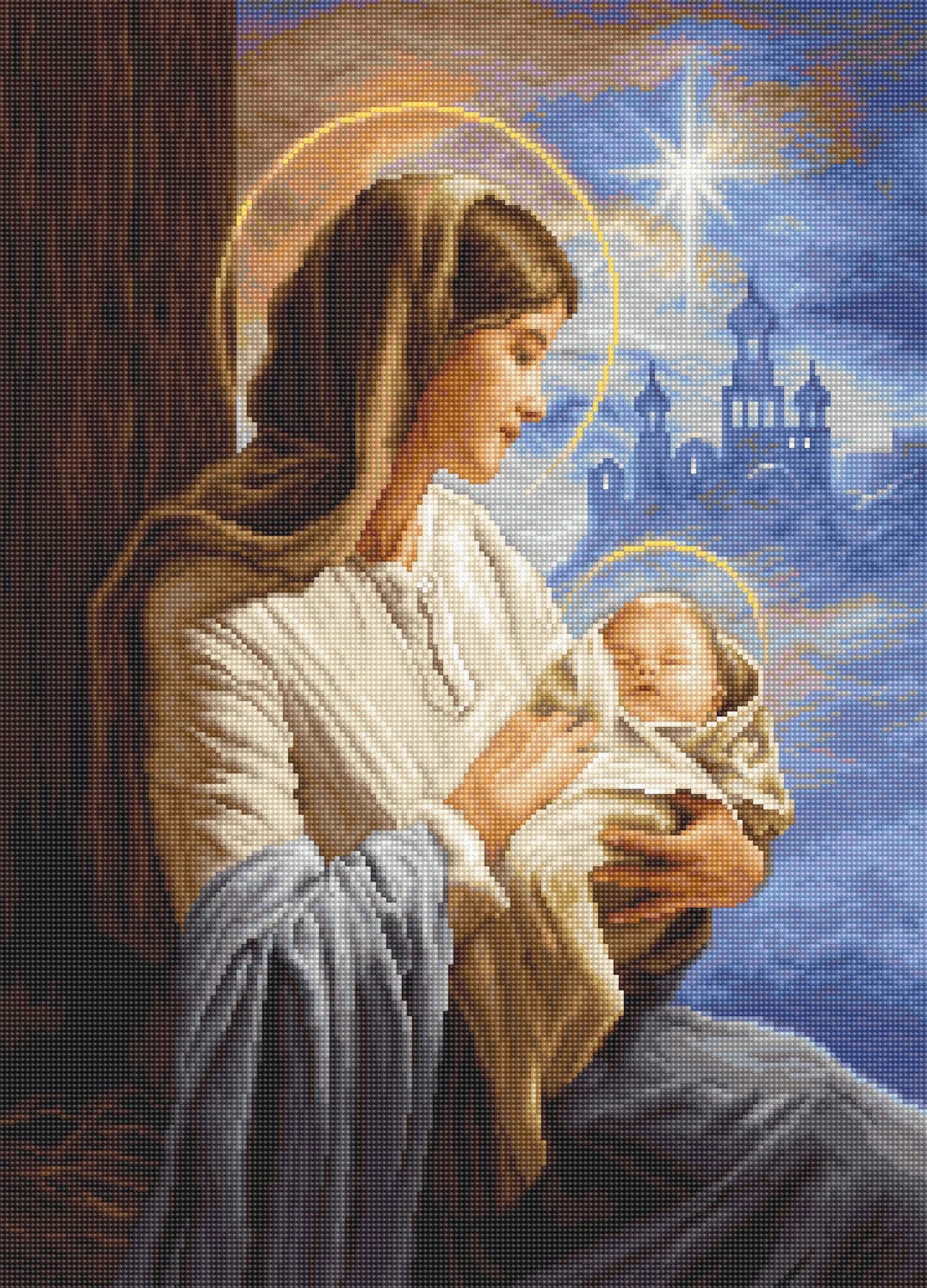 Cross Stitch Kit Luca-S - Saint Mary and The Child, GOLD Collection, B ...